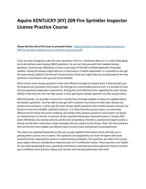 Ppt Aquire Kentucky Ky 209 Fire Sprinkler Inspector License