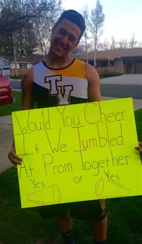 Promposal To A Cheerleader Dance Proposal Homecoming Proposal Cute