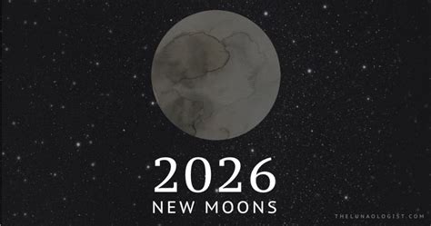 2026 New Moons Calendar Of New Moons In 2026