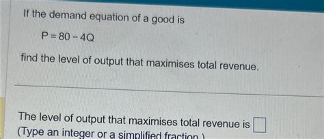 Solved If The Demand Equation Of A Good Isp80 4qfind The