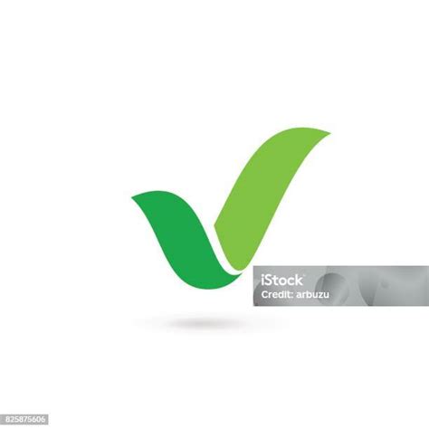 Eco Daun Atau Tanda Centang Licon Ilustrasi Stok Unduh Gambar Sekarang Tanda Centang Daun