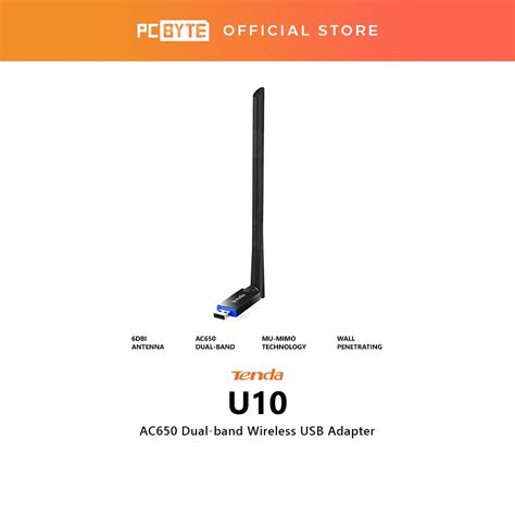 Tenda U10 Ac650 Dual Band Wireless Usb Adapter Pcbyte Shopee Malaysia