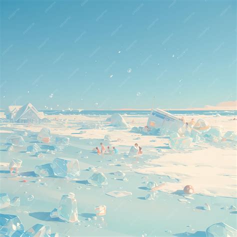 Premium Photo Frozen Beach Fantasy Explore A Chilly Paradise