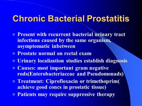 Antibiotics For Prostatitis Symptoms