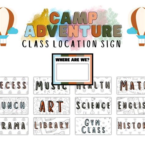 Classroom Location Sign Etsy