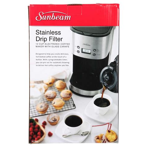 Sunbeam Stainless Drip Filter Electronic Coffee Maker Big W