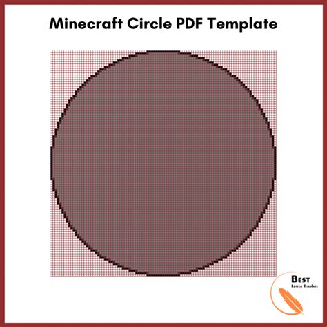 Printable Minecraft Circle Template Chart Diagram