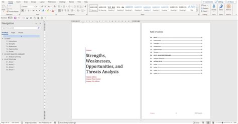 Swot Analysis Template Download Now