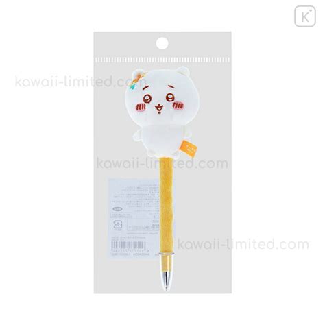 Japan Chiikawa Fluffy Mascot Ballpoint Pen Chikawa Autumn Orange Kawaii Limited