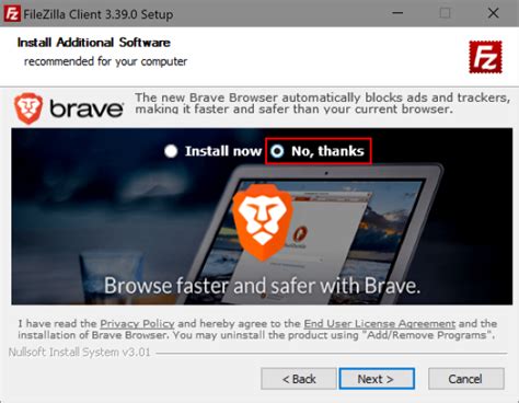Installing Filezilla Client Installation Azurecurve
