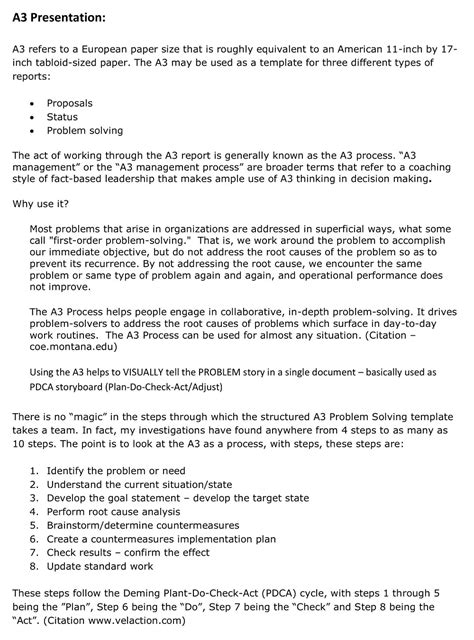 22 Free Printable A3 Root Cause Analysis Templates Ms Excel Pdf American Templates