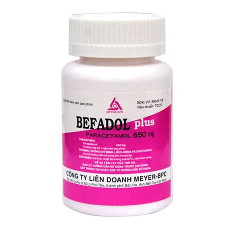Befadol Plus Vỉ Bepharco