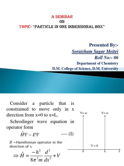 Particle In One Dimensional Box Reviewed 2 Final Pdf Solid State