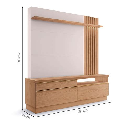 Estante Para Home Theater E Tv Até 70 Polegadas Trancoso Freijó E Off White Carrefour