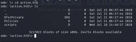 Hack The Box Active Writeup Wo Metasploit Taelur Alexis