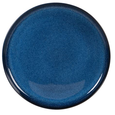 Plato Llano De Loza Azul D 27 5 Cm Noah Maisons Du Monde