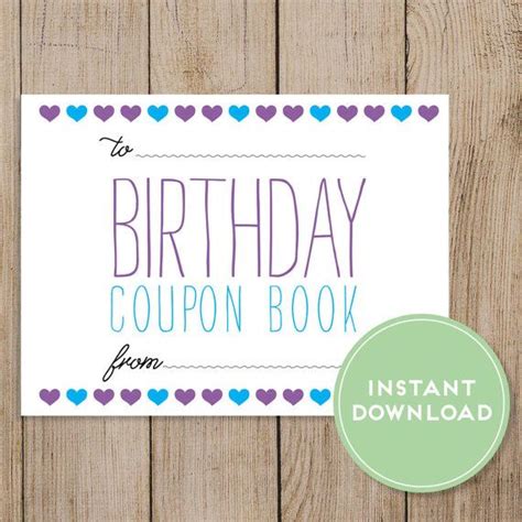 Birthday Coupon Book Template Free Templatevercelapp