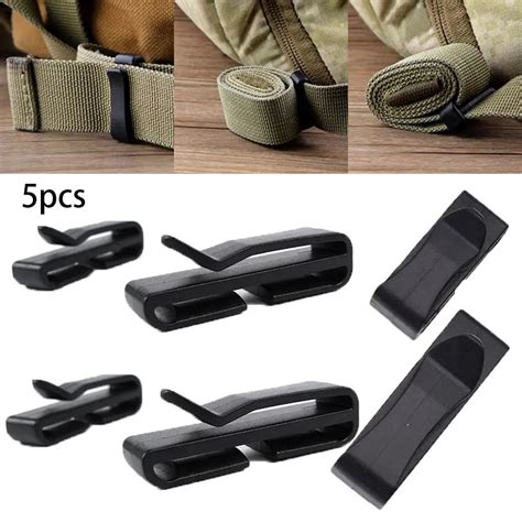 5 Pack Belt Loop Webbing Fixing Clip Molle Webbing Buckle Shoulder