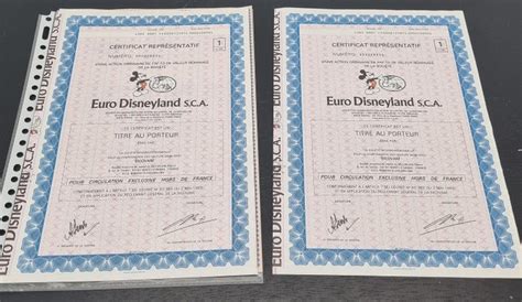 Mickey Mouse Two 1989 Euro Disneyland Securities Catawiki
