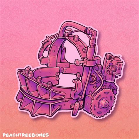 Reverse Bear Trap Pink Varient Sticker Glossy Vinyl Waterproof Uv