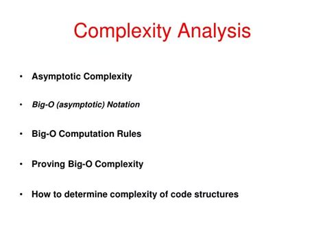 Ppt Complexity Analysis Powerpoint Presentation Free Download Id