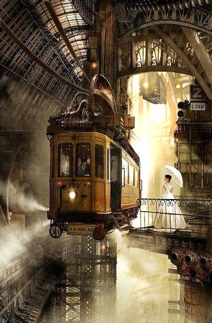 Steampunk Train Station Steampunk Art Dieselpunk Concept Art