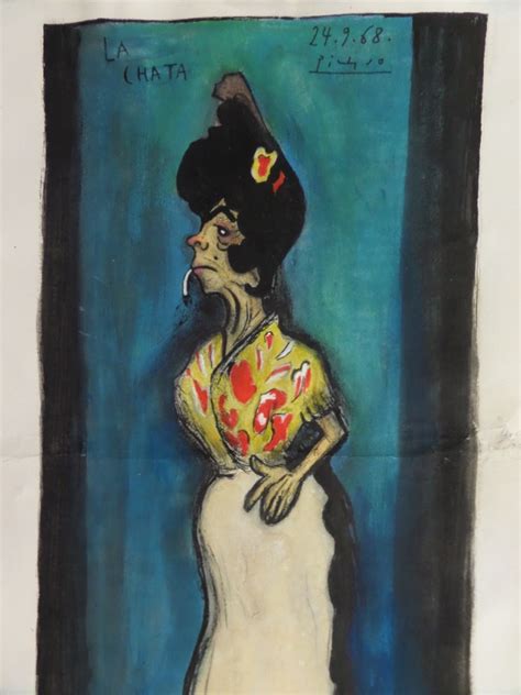 Coachs Corner Pablo Picasso Original And Signed And Dated Artwork