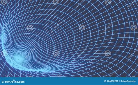 Abstract Background Wormhole Vortex Grid Glow Effect Stock Illustration Illustration Of Tunnel