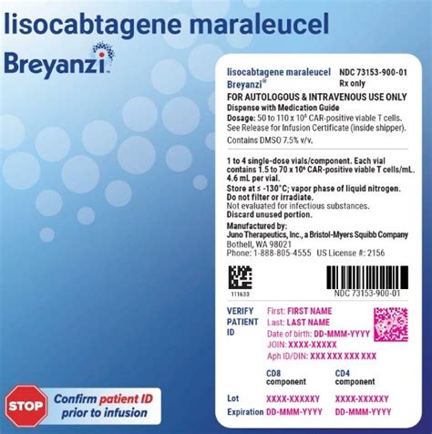 Breyanzi Fda Prescribing Information Side Effects And Uses