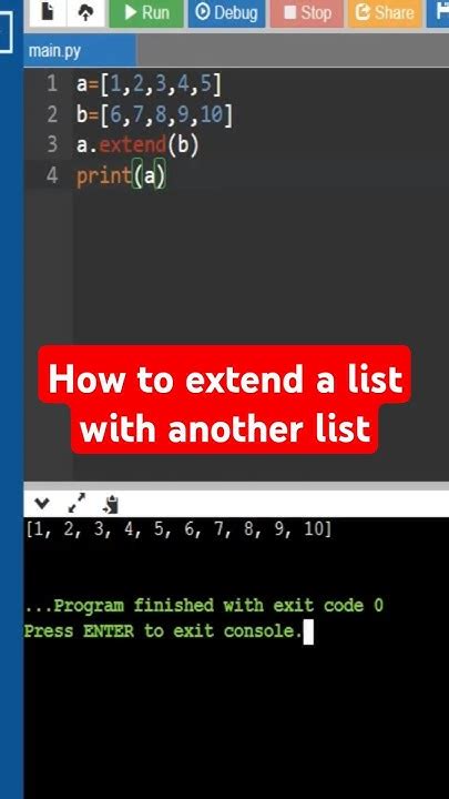 Extend Method In Python Python List Coding Extend Interview
