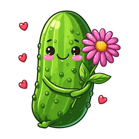 Ilustración De Dibujos Animados De Cute Pickle Vector Vector Premium