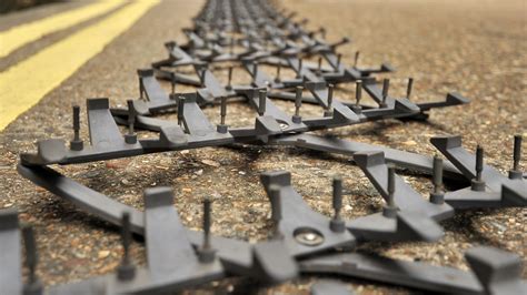 Police Stinger Falls Off Patrol Car In Blunder And Punctures Tyres Of