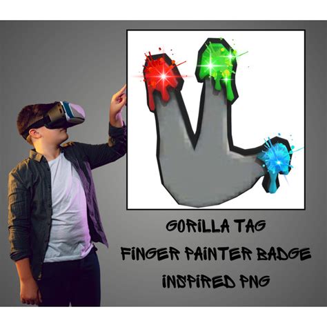 Gorilla Tag Finger Painter Badge Png Svg Clipart Image For D Inspire
