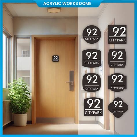 Jual Nomor Pintu Kamar Akrilik Nomor Kamar Kost Custom Nomor Kamar