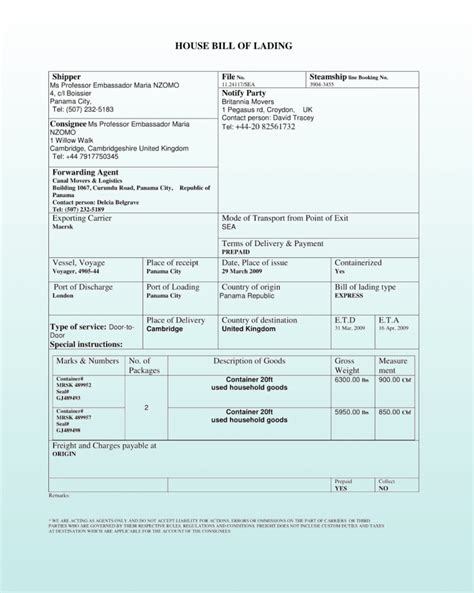 Bill Of Lading Types Of Bill Of Lading Bill Of Lading 40 OFF