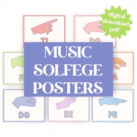 Solfege Posters Solfege Hand Signs Music Class Poster Music Teacher