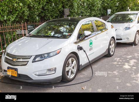 A New York City Parks Department Chevy Volt Electric Car Receives A