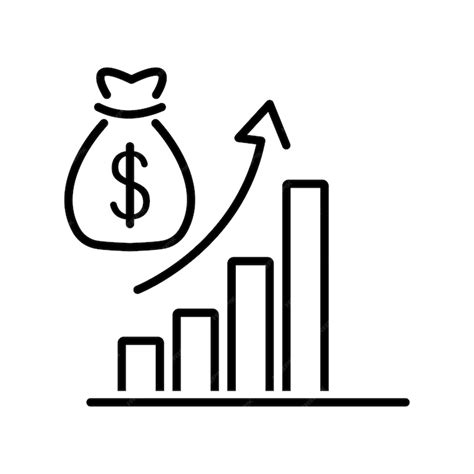 Premium Vector Increase Money Growth Icon Progress Marketing Thin
