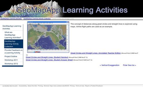 Serc Great Circles And Straight Lines Lesson Plan For 9th 10th Grade Lesson Planet