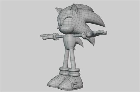 Sonic Rigged 3d Model 16 Max Obj Fbx Blend Free3d