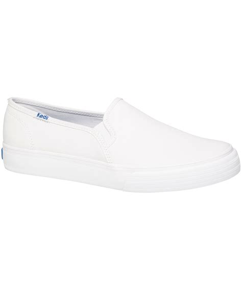Keds Womens Double Decker Leather Slip On Sneaker Marks