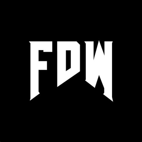 Premium Vector Fdw Letter Logo Design For Technology Company Fdw Logo Design Black And White