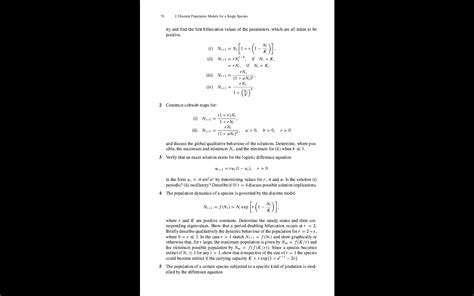Discrete Population Models For A Single Species Ity