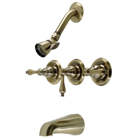 Kingston Brass Kb233alab Victorian Tub And Shower Faucet Antique Brass
