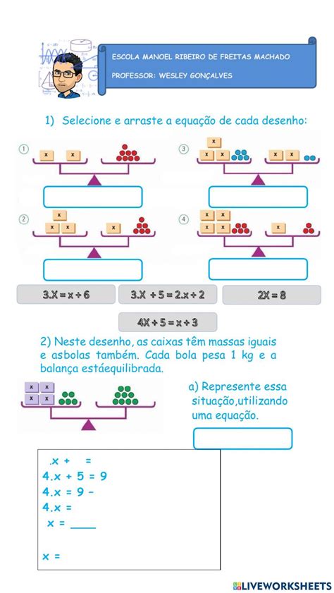 Lista De Exercícios Equação Do 1 Grau 7 Ano Problemas Magedu