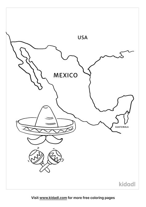 Mexican Map Coloring Page