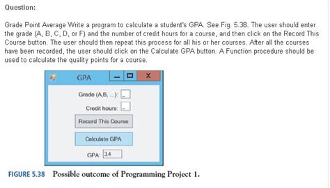 Solved Grade Point Average Write A Program To Calculate A Chegg