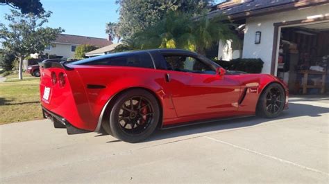 Chevrolet Corvette C6 Z06 Red Forgeline Gs1r Wheel Front