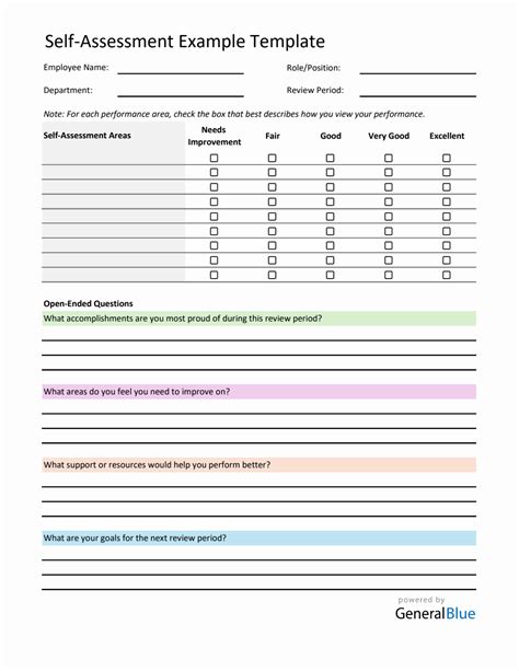 Free Excel Performance Appraisal Templates