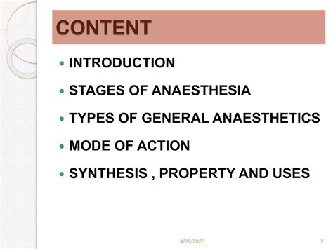 General Anaesthesia Medicinal Chemistry Pptx